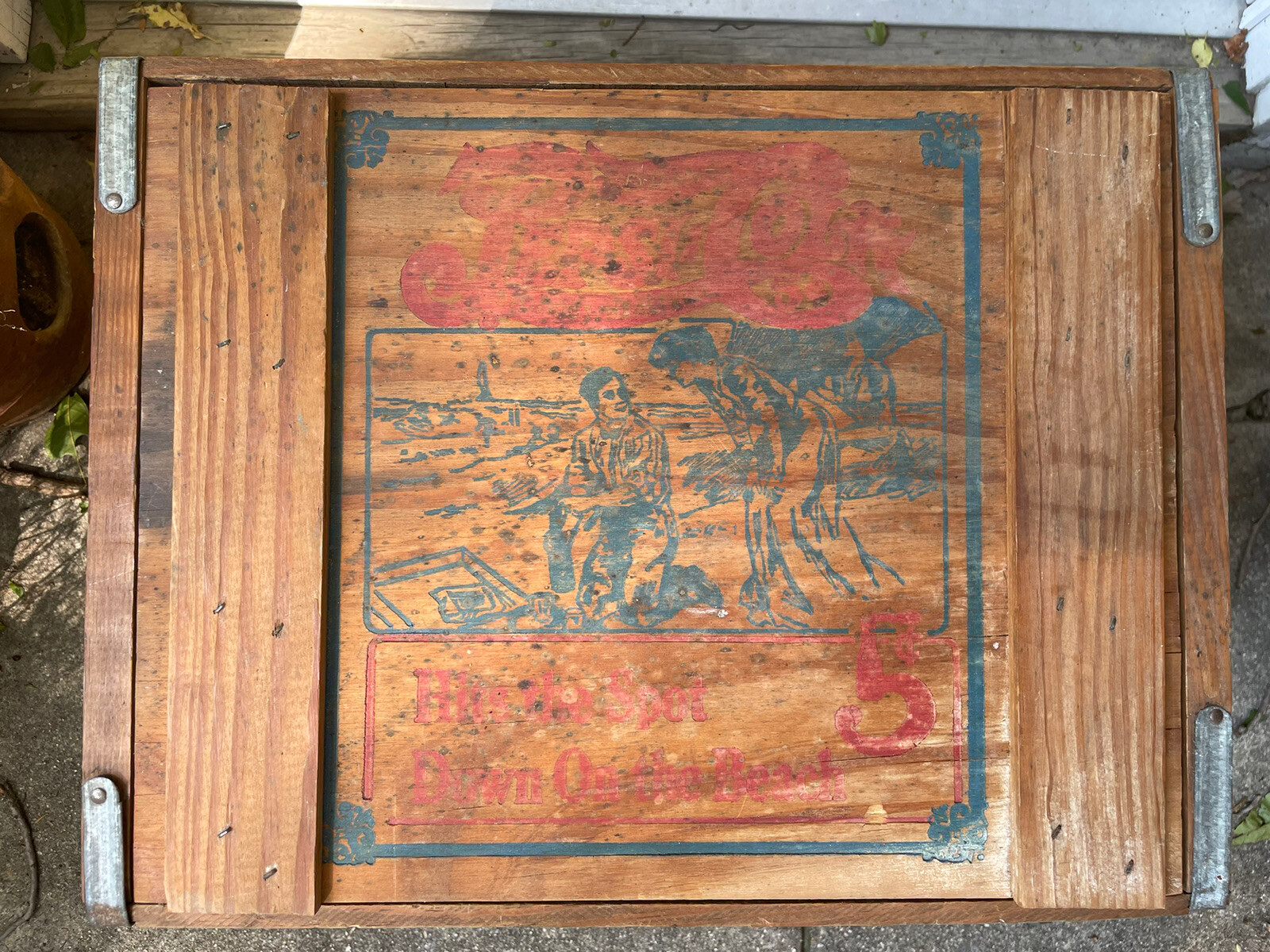 Rare Vintage Pepsi Cola Box Crate With Lid Wooden | eBay