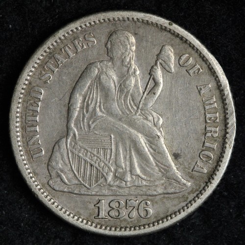 1876-S Seated Liberty Silver Dime AU E236 THH | eBay