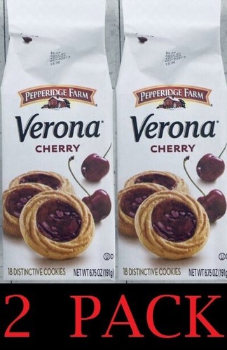 2x Pepperidge Farm VERONA CHERRY Cookies 6.75 oz Bag - NEW - 2 PACK | eBay