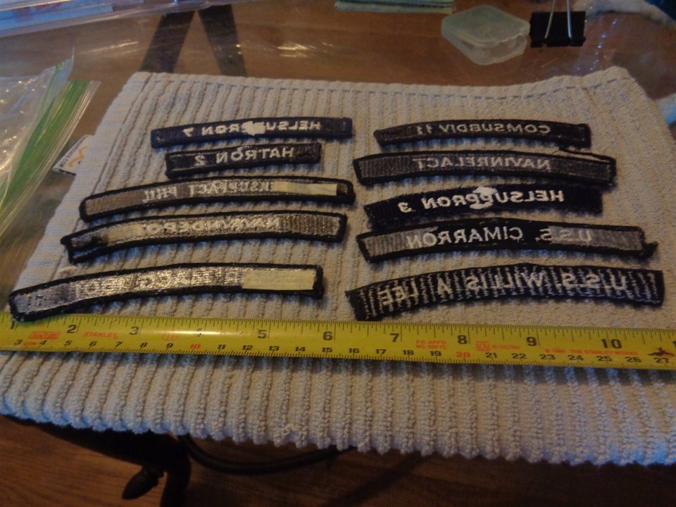 Ten (10) Different Navy Tabs or Rockers (BOX KIWI BAG#XY20) | eBay