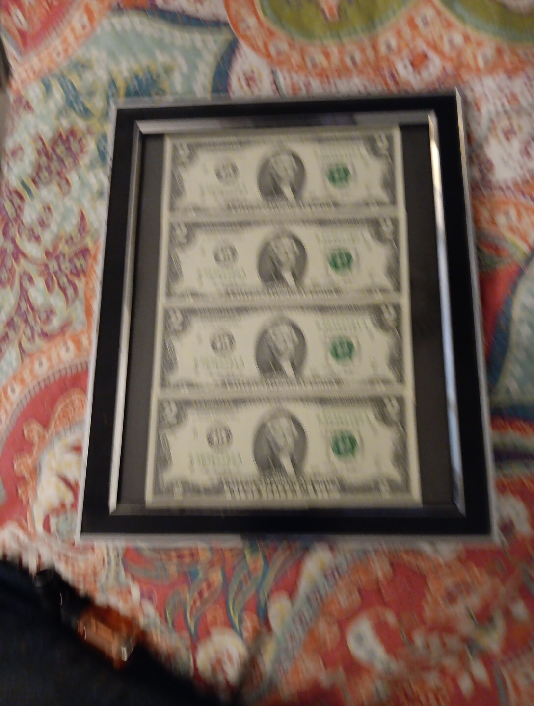 Framed Lot of 4: $2 Dollar Bills Sequential Serial | eBay
