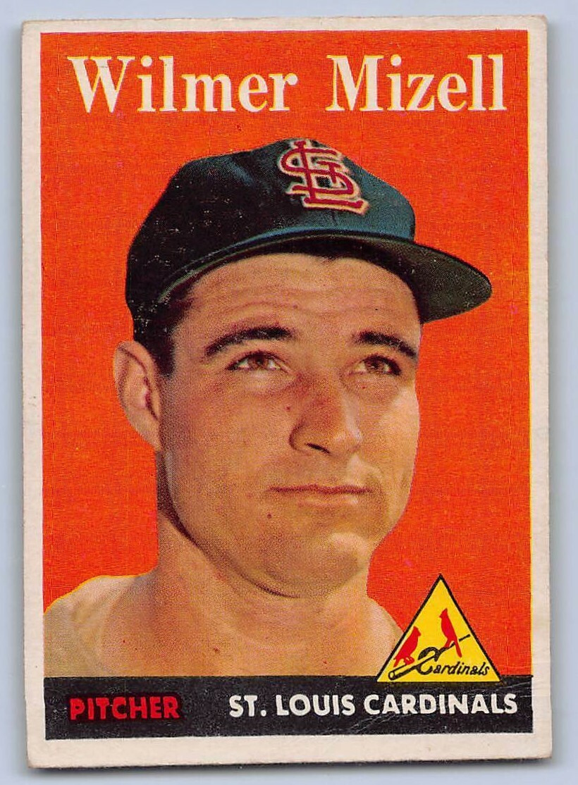 1958 WILMER MIZELL - Topps Baseball Card # 385 - ST. LOUIS CARDINALS ...