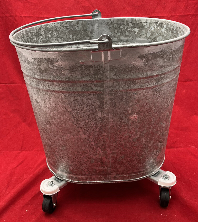 35 Quart Galvanized Steel Mop Bucket 0716BC Dover With 2” Casters | eBay