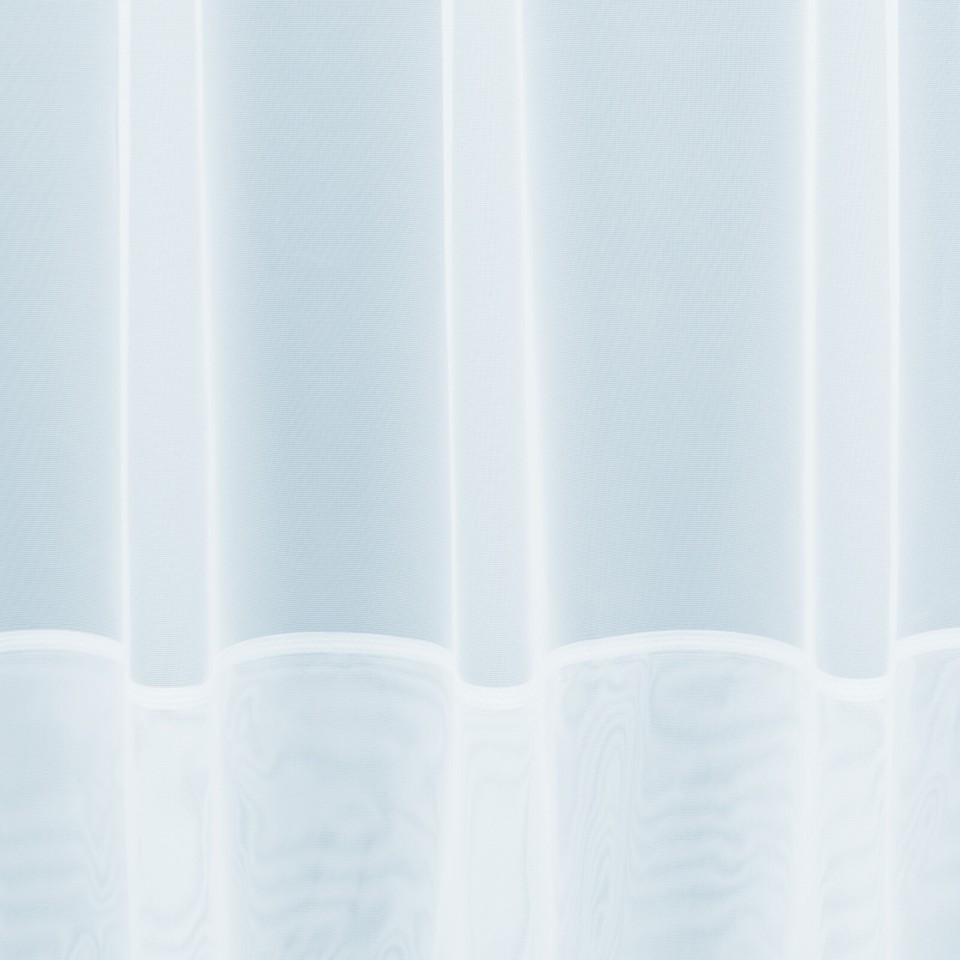 Fire Retardant Plain Envelope Hem Net Curtain in White - Sold By The ...