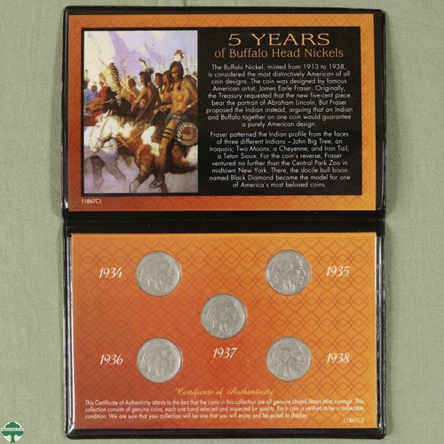 5 Years of Buffalo Nickels 1934-1938 ( Five Coin Date Set) | eBay