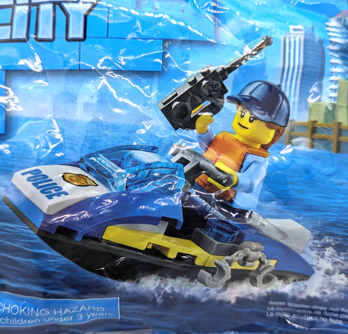 New Lego 30567 City Police Water Scooter Polybag - Female Officer ...