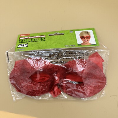 Teenage Mutant Ninja Turtles Glitter Red Costume Mask Halloween New | eBay