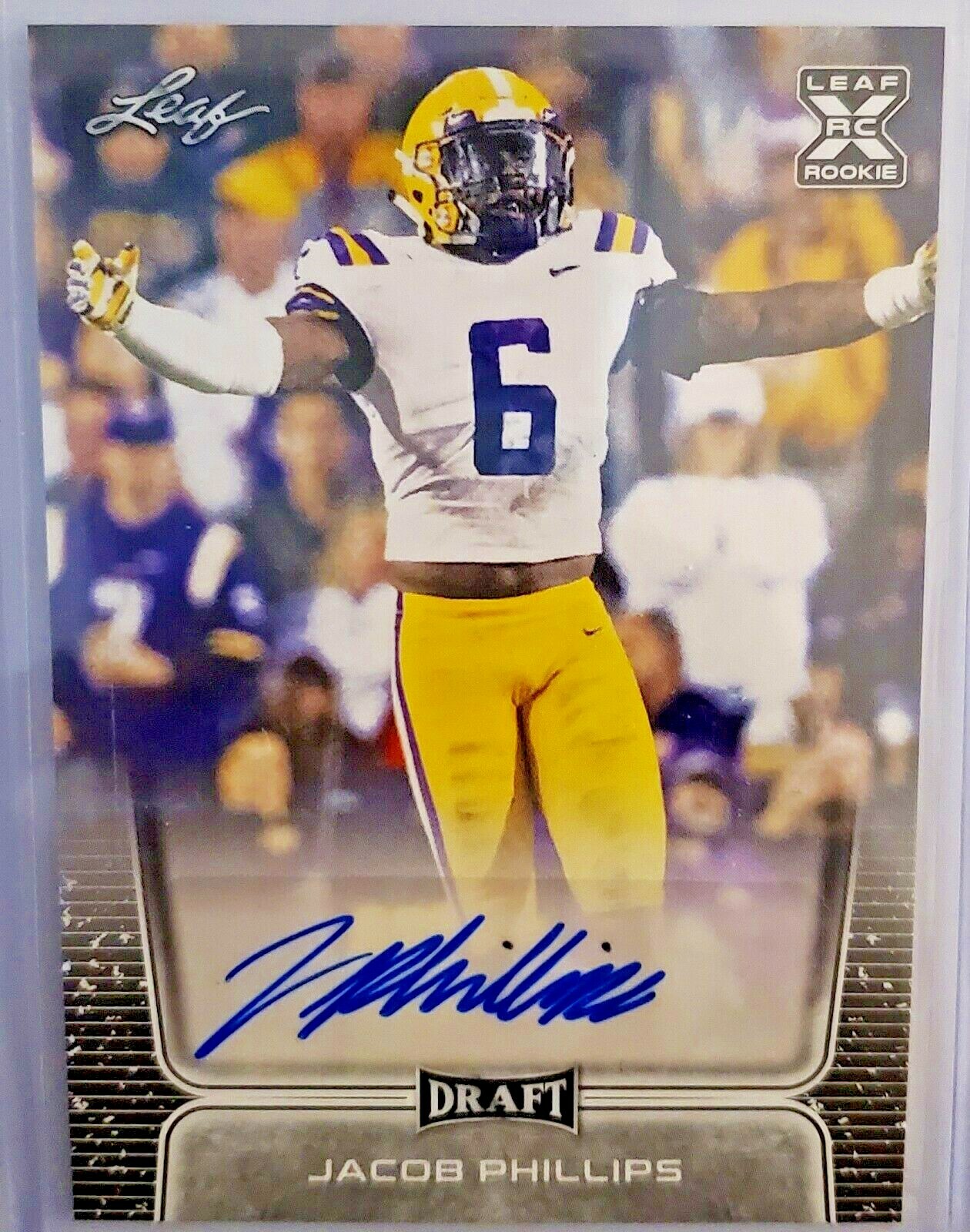 JACOB PHILLIPS LSU Browns 2020 LEAF DRAFT ROOKIE CARD #BA-JP3 | eBay