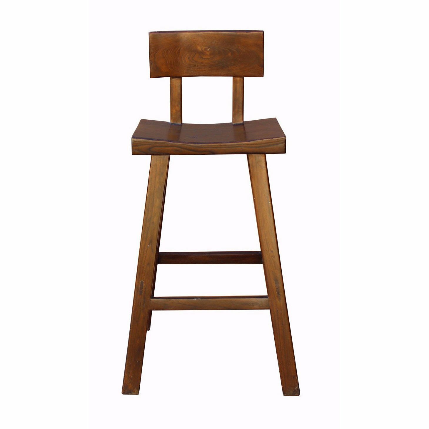 Quality Handmade Solid Wood Brown Color Tall A Shape Bar Stool With ...