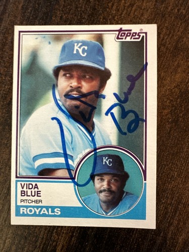 VIDA BLUE SIGNED 1983 TOPPS #570 AUTOGRAPH - KANSAS CITY ROYALS | eBay