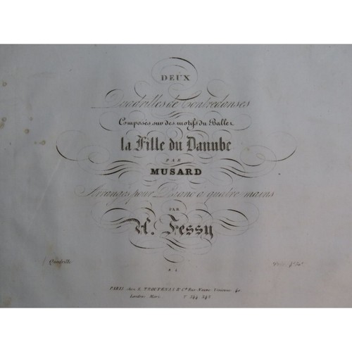 MUSARD La Fille du Danube Quadrille No 1 Piano 4 mains ca1837 | eBay