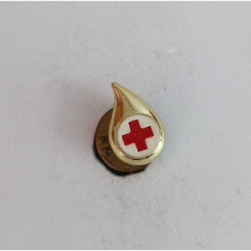 Vintage Small American Red Cross Gold Tone Blood Droplet Lapel Hat Pin ...