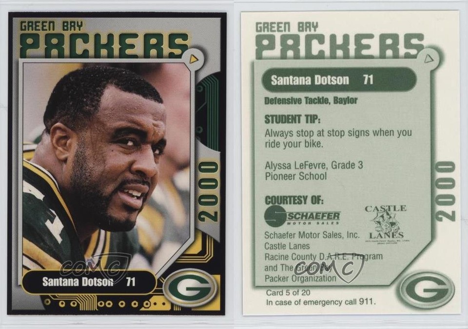 2000 Green Bay Packers Police Santana Dotson #5 yj7 | eBay UK