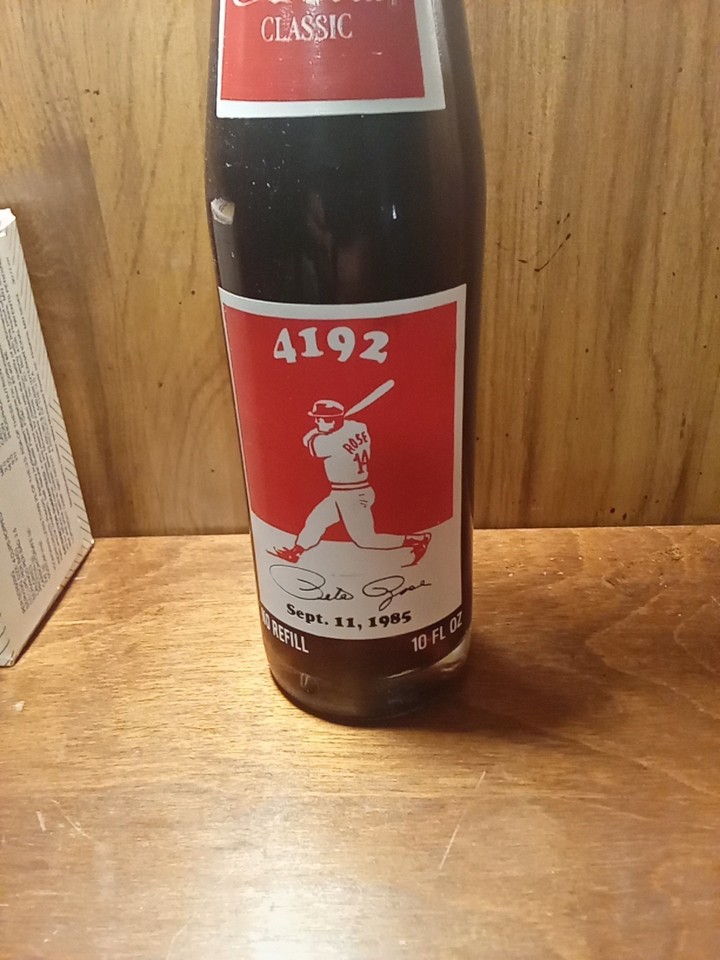 Pete Rose Popcorn Coca Cola Bottle 13th Annual Coca-Cola Club 1987 Hit ...