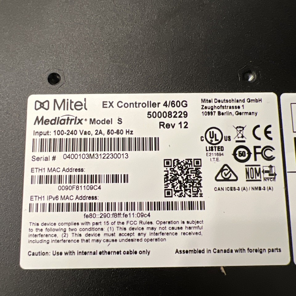 Mitel 50008229 EX Controller 4/60G | eBay