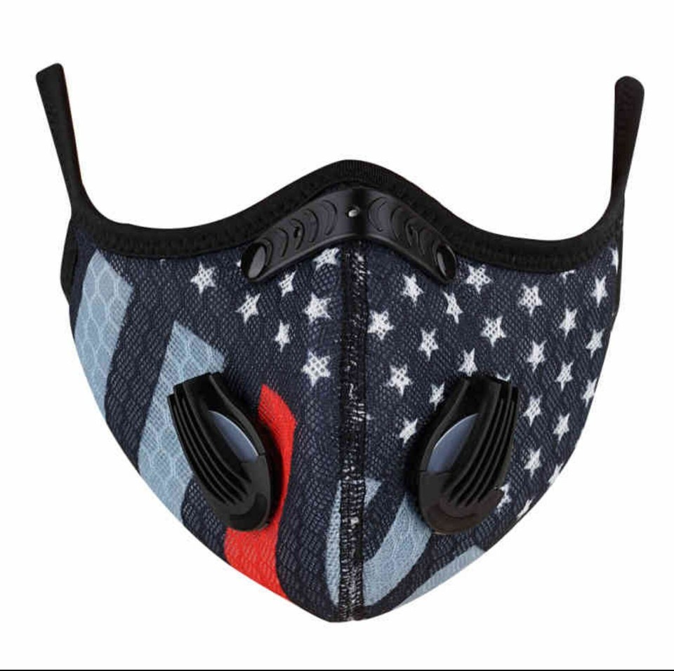 ⭐Face Mask Reusable Covering with Dual Valve Washable Breathable Unisex ...