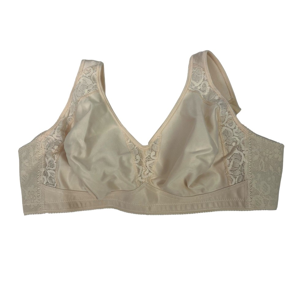 NWT PLAYTEX 18 Hour Women’s Bra Sz 42B Color Lt Beige Adj Strap Tagless ...