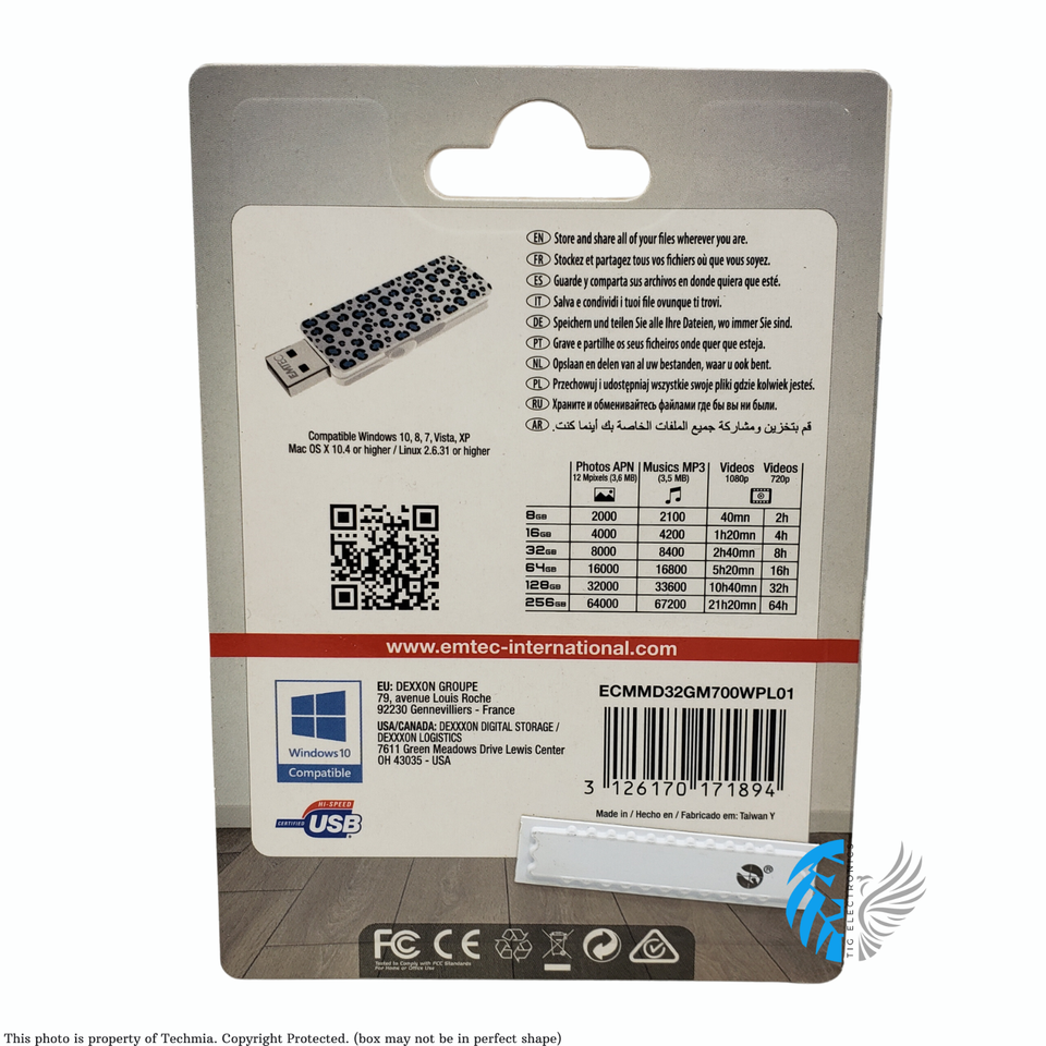 2 PACK Emtec 32GB Slide Flash Drive - USB 2.0 - Wallpaper ...