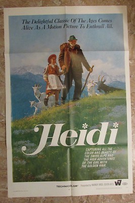 1968 HEIDI Original 1-SH Movie Poster VG 4.0 | eBay