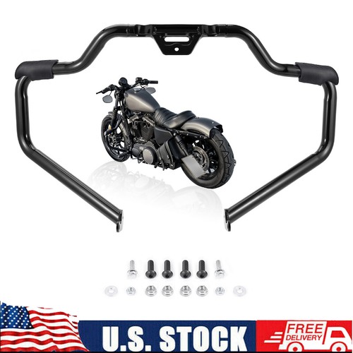 Mustache Highway Engine Guard Crash Bar Black For Harley Softail FLSL ...