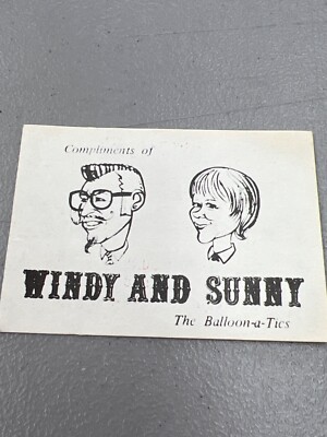 Windy and Sunny magic business card - used collectible card | eBay