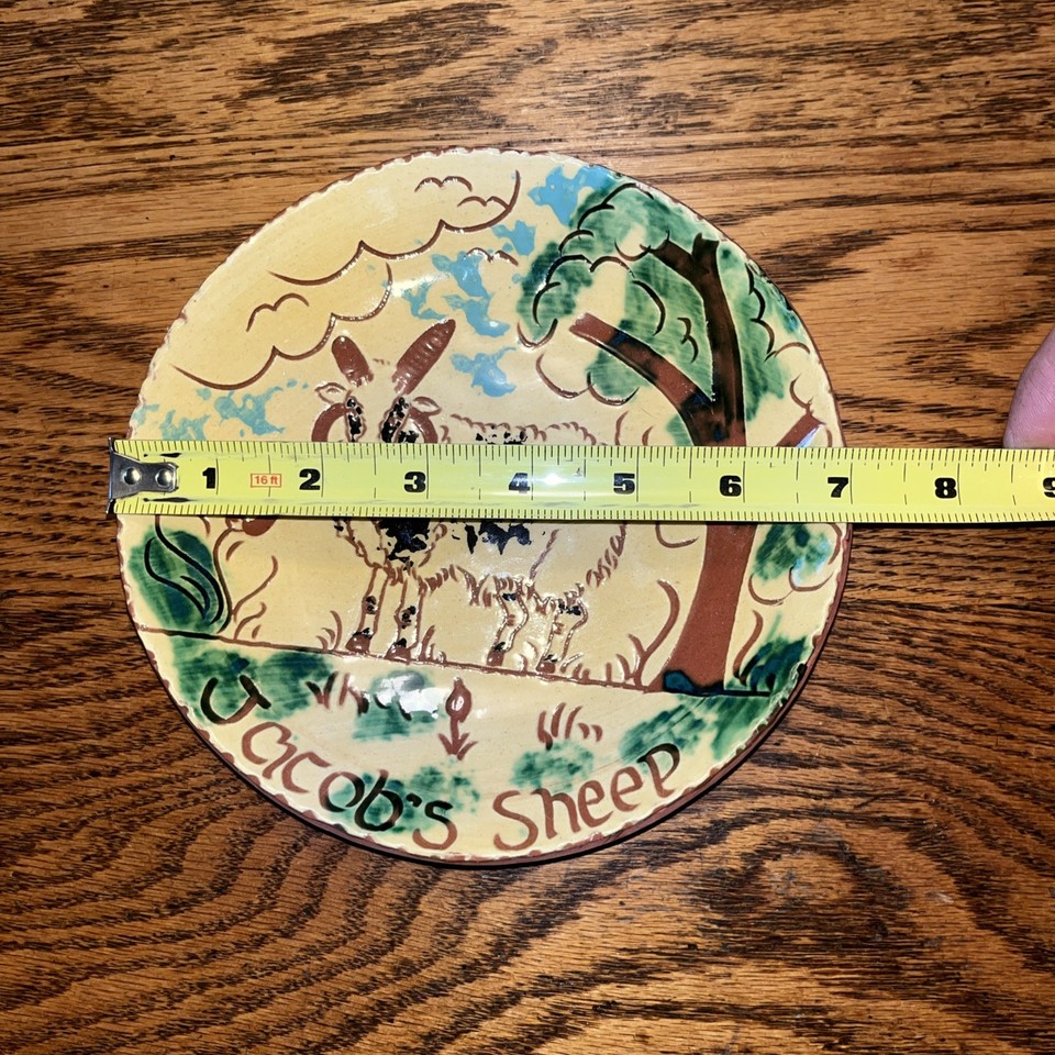 Vintage 1999 #8 Breininger Redware Pottery Jacob’s Sheep 7” Plate ...