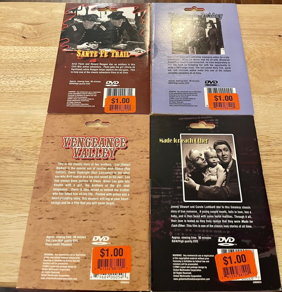 Vintage/Classic Movie DVD’s (lot Of 4) | eBay
