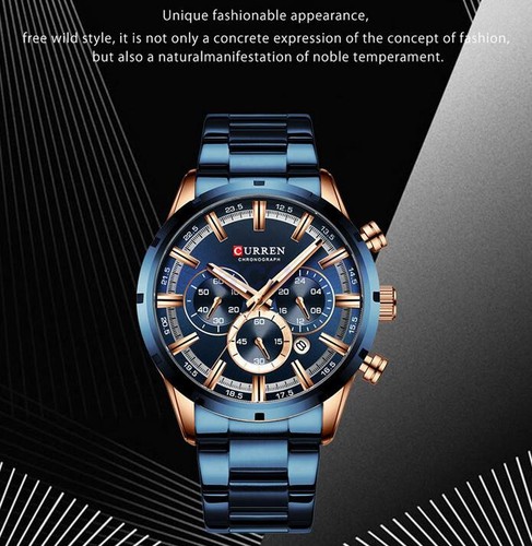 NEW Curren Automatic Quartz Watches Waterproof Luminous Watch Men's ...