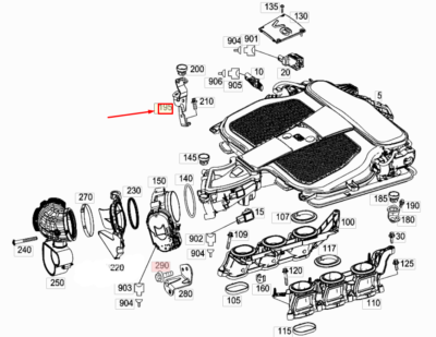 MERCEDES-BENZ E W213 Right Cylinder Head Bracket A2760900027 NEW ...