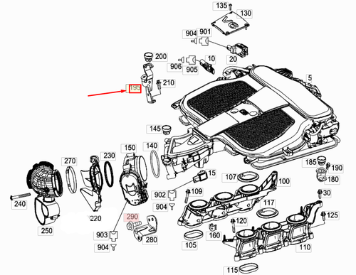 MERCEDES-BENZ E W213 Right Cylinder Head Bracket A2760900027 NEW ...
