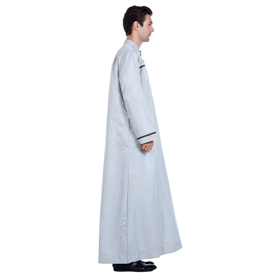 Mens Saudi Arab Muslim Robe Long Thobe Jubba Dishdasha Thawb Thoub ...