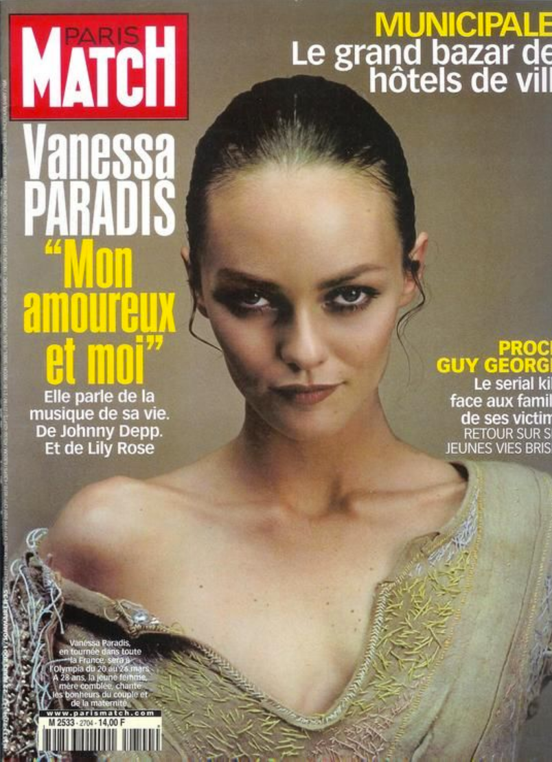 Paris Match n°2704 ★ 22 mars 2001 ★ Vanessa Paradis ★ Marc Veyrat ★ Guy ...