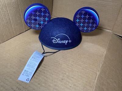 Disneyland Disney + PROMO ADVERT Blue Mickey Mouse ears EAR hat W ...