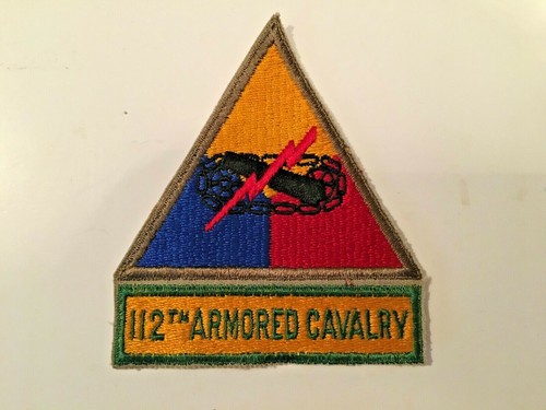 TT215 WW2 US Army Armored Tank Battalion Patch 112th Cavalry Attached ...