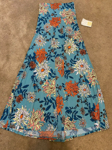 LuLaRoe Maxi Skirt Floral Daisy sunflower flowers Sz XXS Waist Stretch ...
