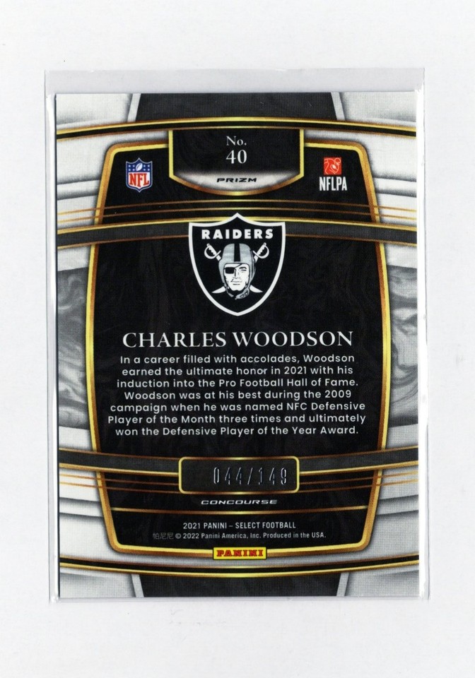 2021 Panini Select - Concourse Charles Woodson #40 Maroon Prizm /149 | eBay