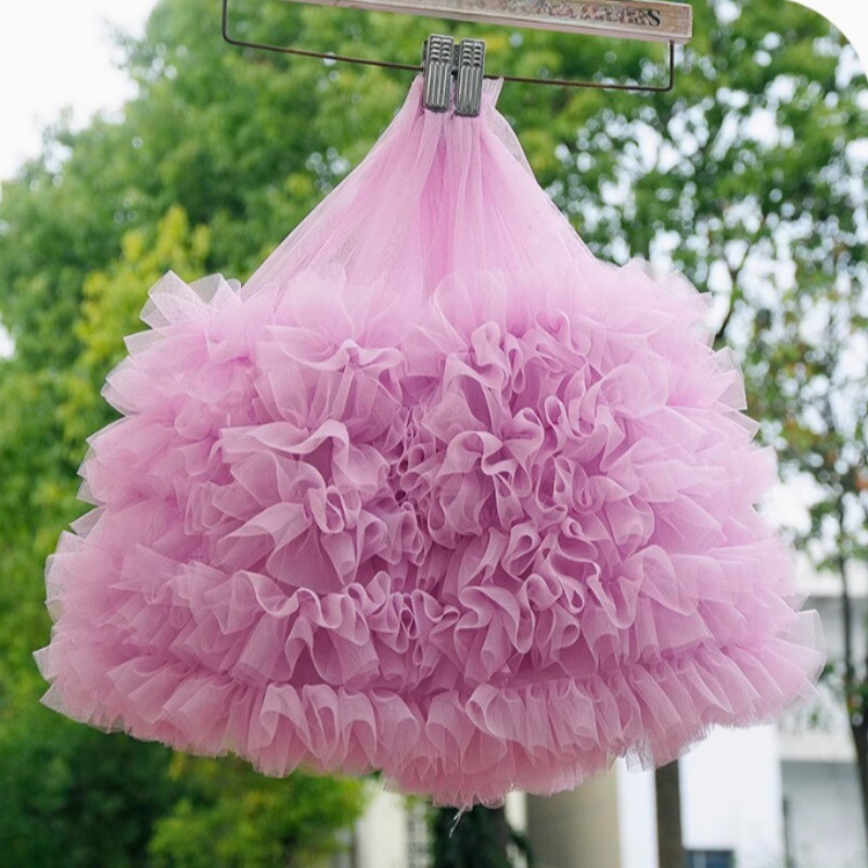 2 Meter Ruffled Mesh Trim Tiered Layered Lace Organza Edge for Dress ...