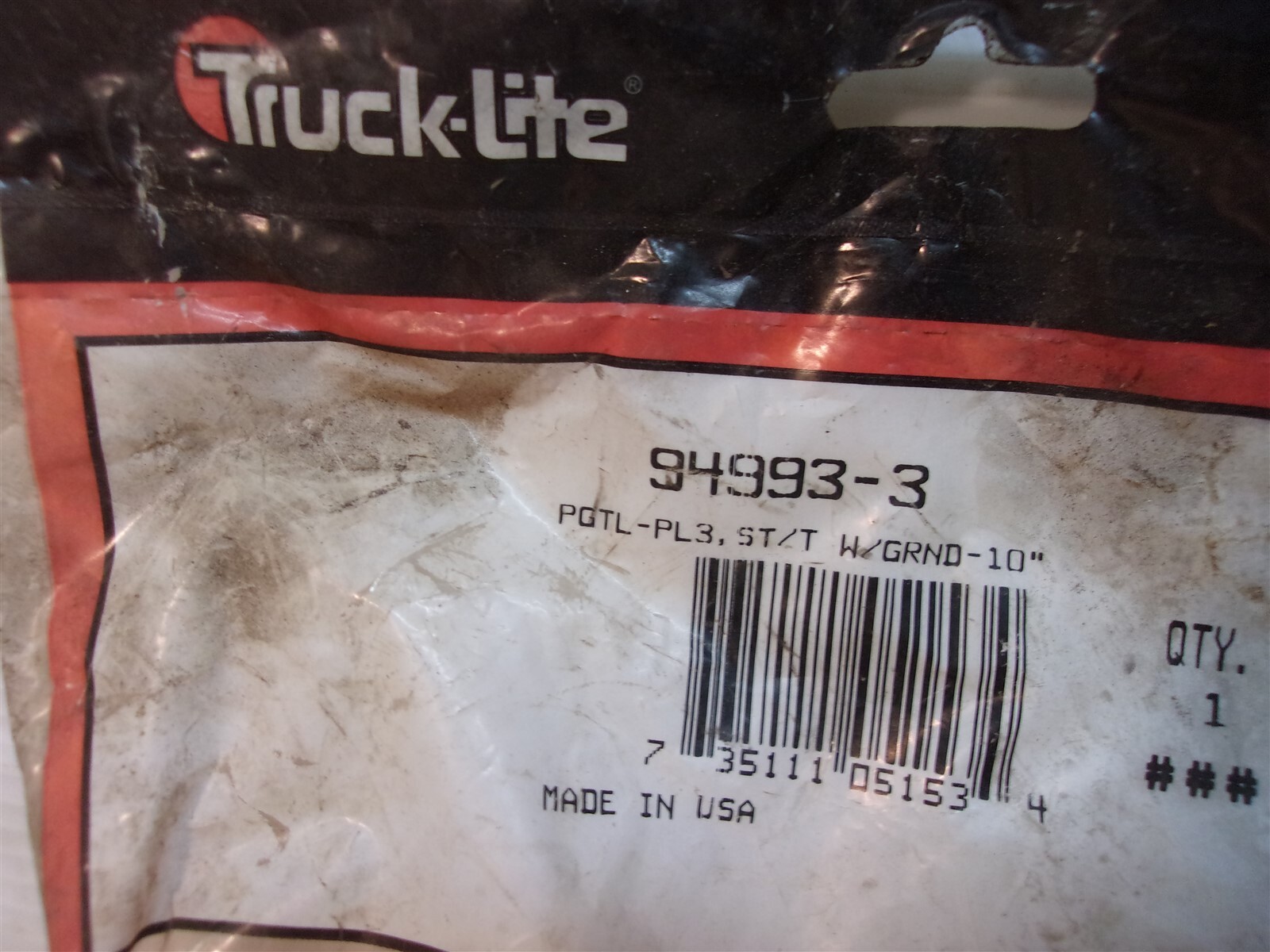 TRUCK-LITE 94993-3 10" PGTL-PL3 STOP/TURN W/GRAND TAIL PLUG for sale ...