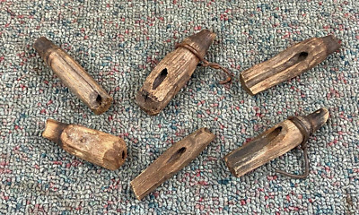 6 OLD WOODEN SAP SPOUTS All Wood SPILES In A Small Size TAPS Sap ...
