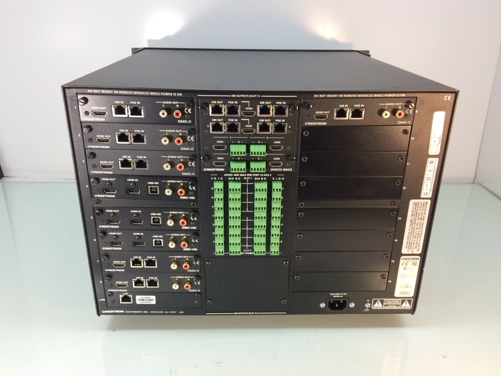 Crestron DM-MD16X16 Media Matrix Switcher w/ DMCO-5533, 3x DMC-HD, 6x ...
