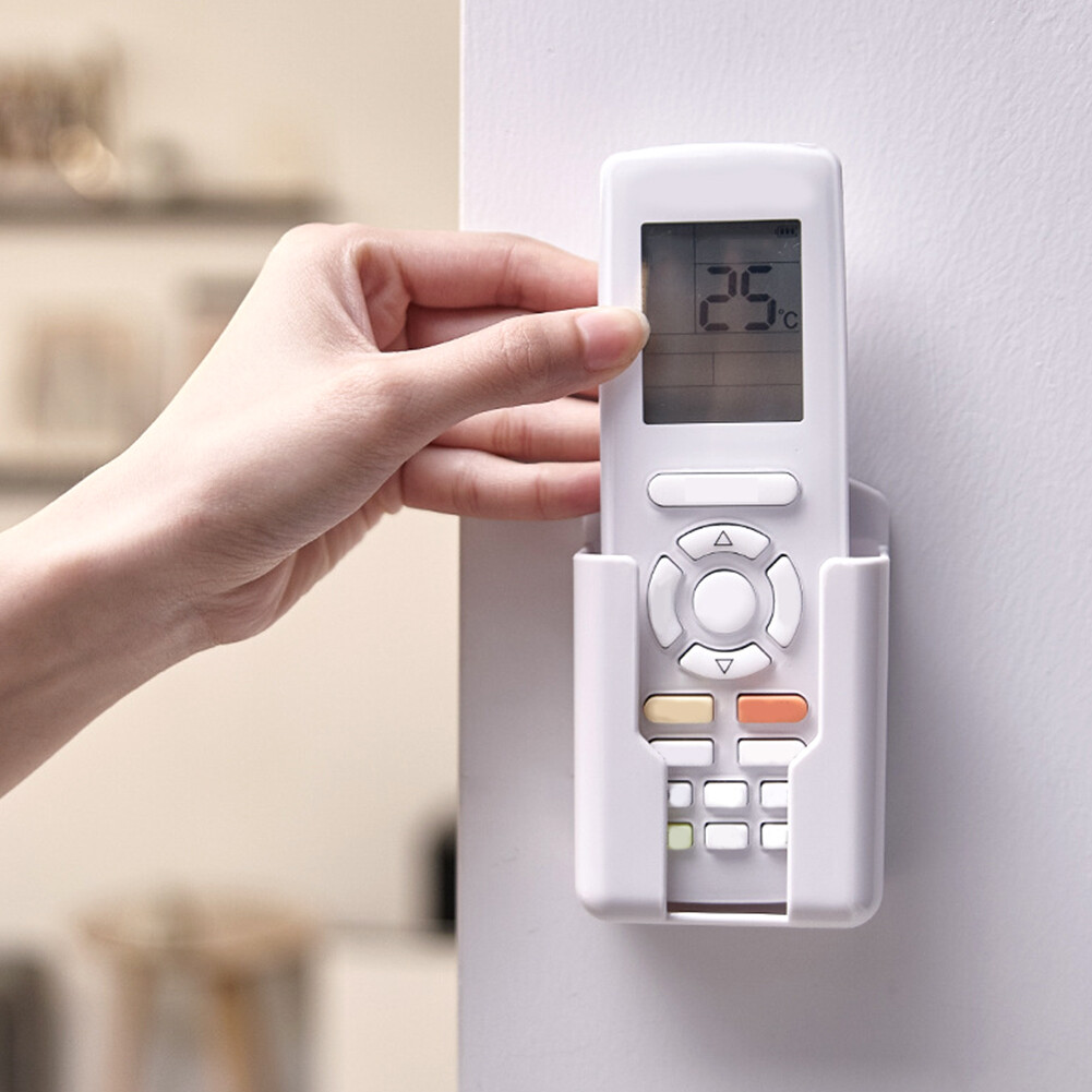2pcs Wall Mounted Remote Control Holder Office With Screws Convenient ...