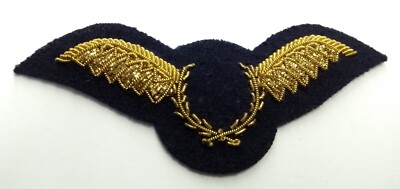 Air Force Brevet Badge Ceremonial Dress Full Wing Gold Wire Insignia ...