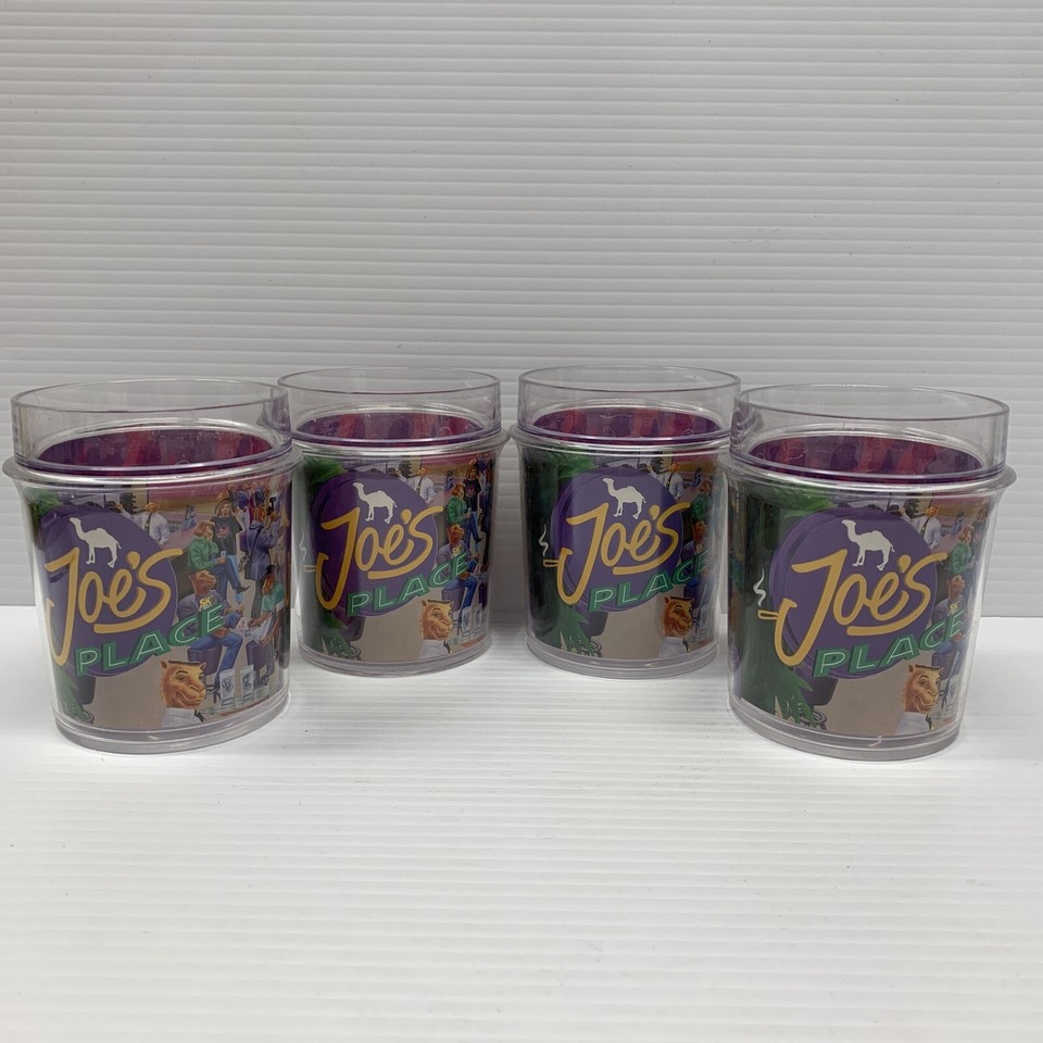 Lot Of 4 Joe Camel Cups Joe's Place Vintage 1994 Thermo Serv 4 1/2 ...