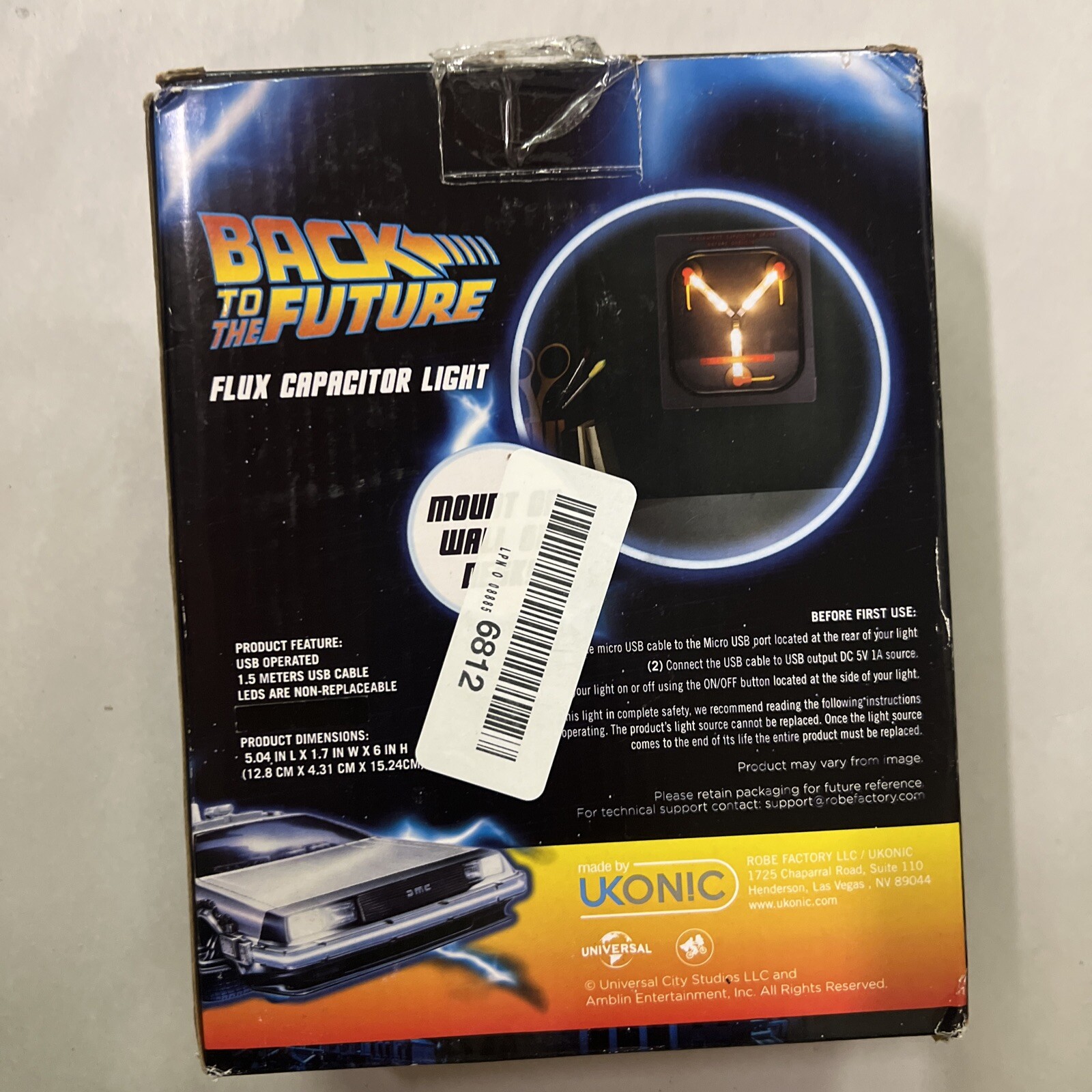 Ukonic Back to the Future Flux Capacitor Replica USB 6" Mood Light for ...