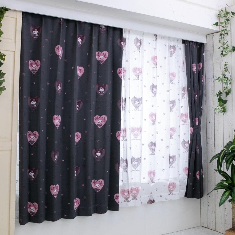 Kuromi My Melody Midnight Merokuro 2nd Grade Blackout Thermal Curtain ...