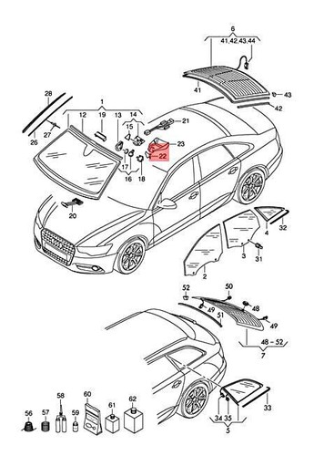 Genuine Crystal silver Cover Cap AUDI A6 Avant S6 quattro 4H0907299AEP5 ...