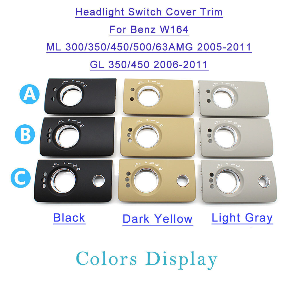 For Benz ML/GL Class W164 05-11 Headlight Switch Button Panel Cover ...