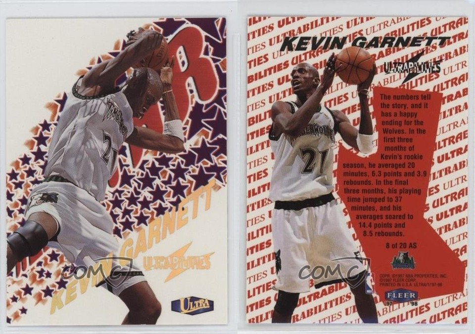 1997-98 Fleer Ultra Ultrabilities All-Stars Kevin Garnett #8AS HOF 3zh ...