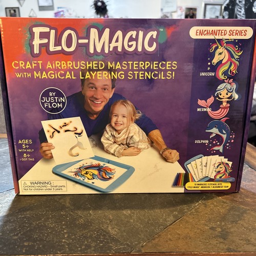 Flo-Magic Kids Enchanted Series Craft Airbrush Markers Kit Layered ...