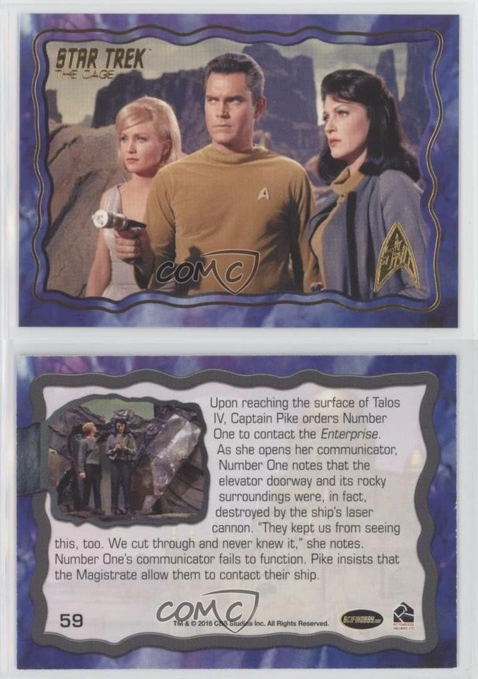 2016 Star Trek TOS 50th Anniversary The Cage Captain Pike Number One ...